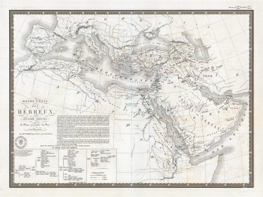 Map of the World Known to Ancient Hebrews – Biblical-Era Geography Map ...