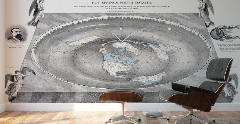1893 Map of the Biblical Flat Earth – Historical Diagram Based on ...