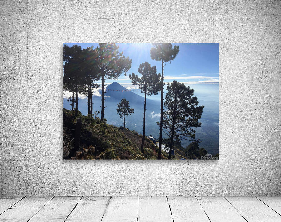 Volcano Tibetan Peace Flags by Sean D Wall Art