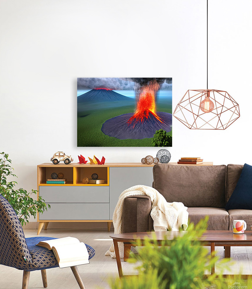 Paricutin Volcano Mexico. Travel Destination 3D Illustration Digital ...