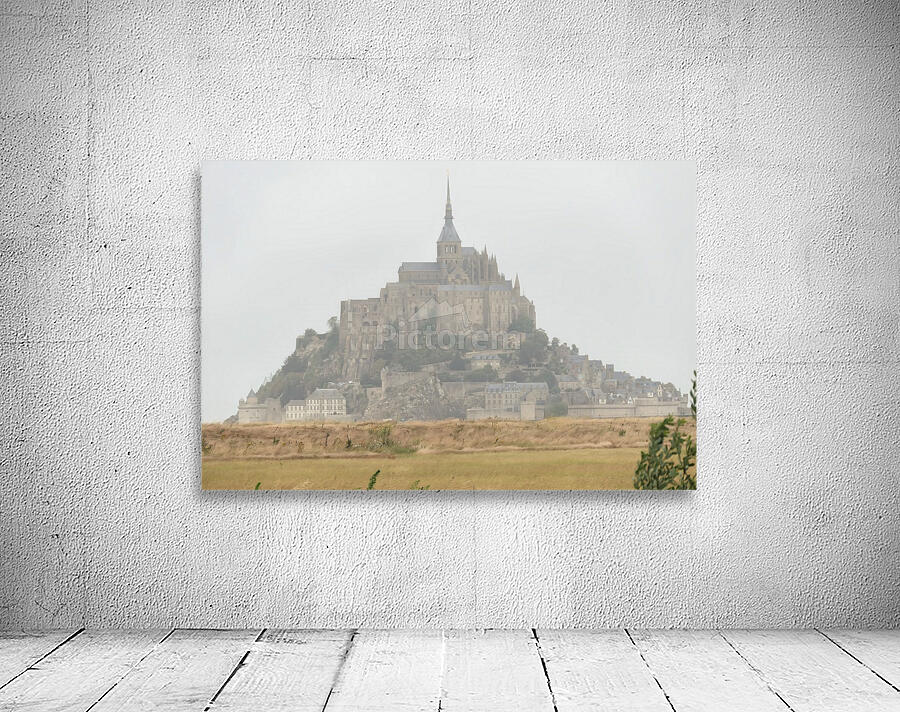 mont saint michel normandy tidal plains landscapE by M ALK Wall Art
