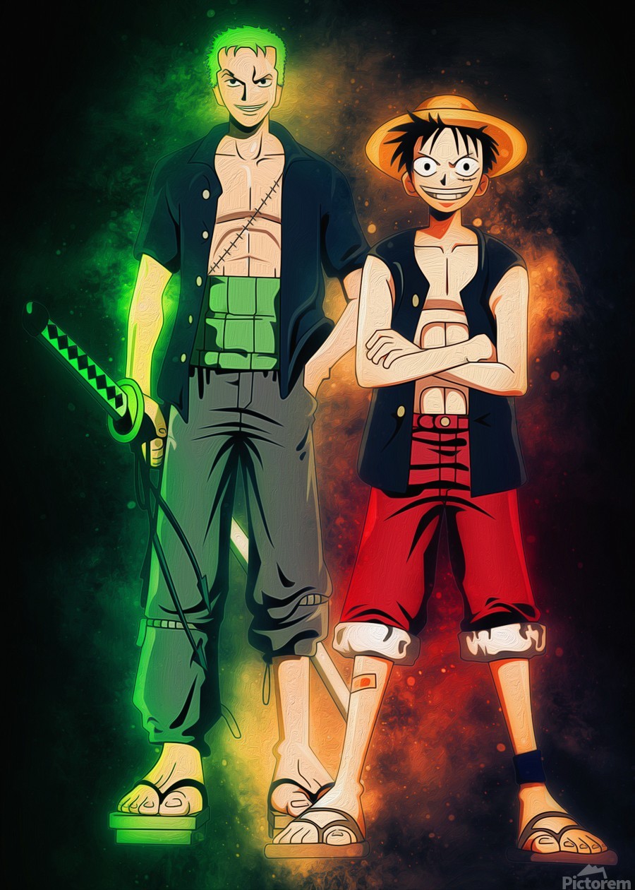 Zoro and Luffy by Coolbits Artworks Wall Art
