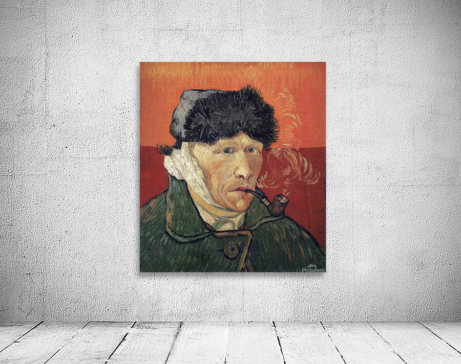 Vincent van Goghs Self-Portrait with Bandaged Ear and Pipe 1889 by Art ...