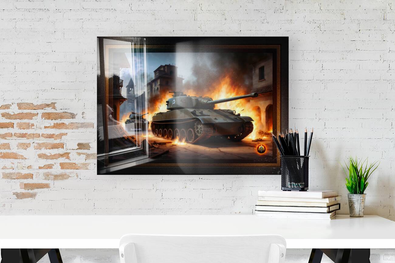 World War II German Military City Tank Battle AI Concept Art by ...