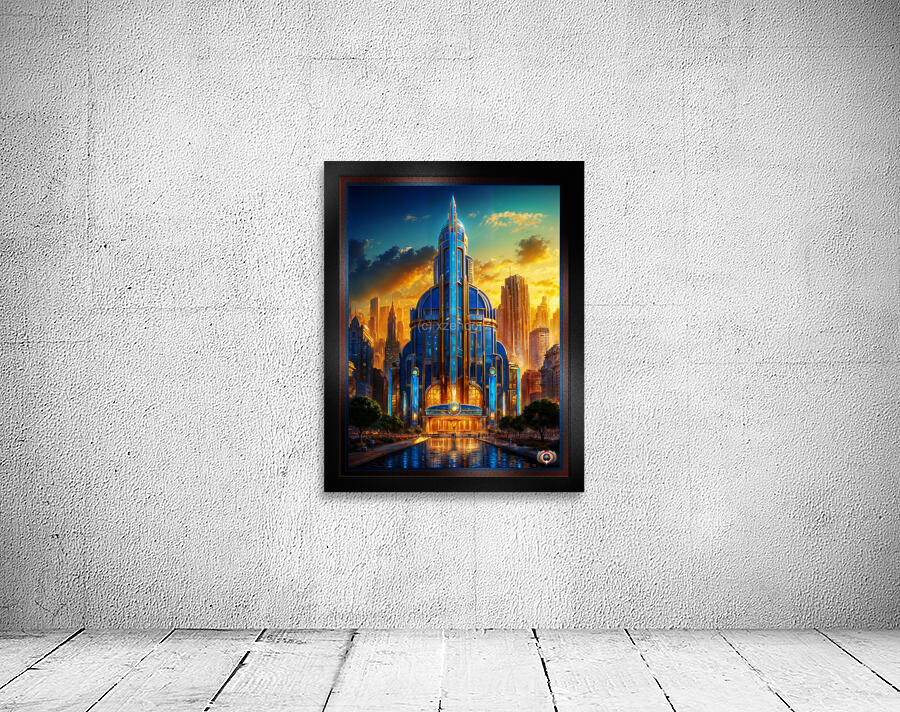 The Grand Art Deco Blue Plaza Pavilion Stunning AI Concept Art by ...