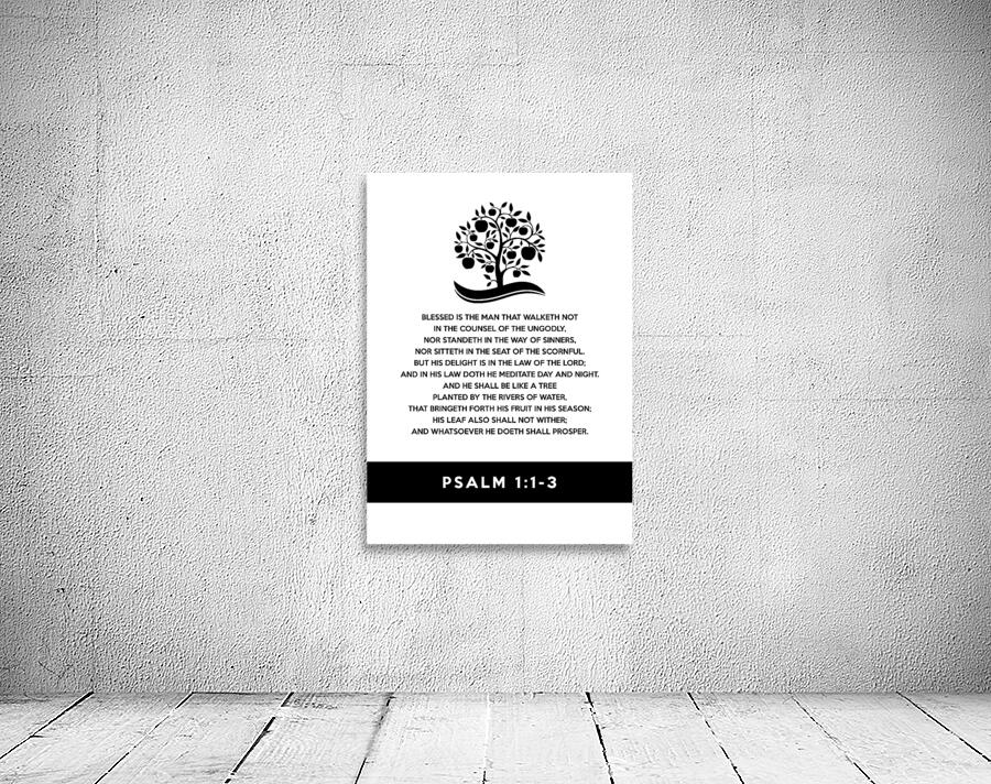 Psalm 1:1-3 Bible Verse Wall Art by ABConcepts Wall Art