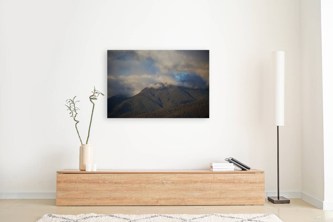Soft Misty Mt Bogong at Dusk by Joy Watson Wall Art