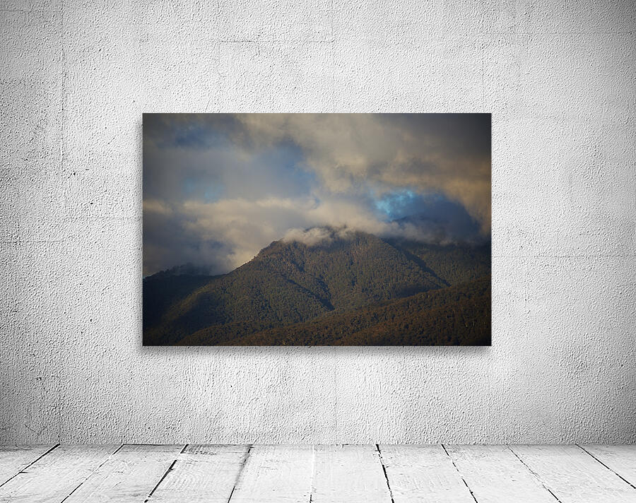 Soft Misty Mt Bogong at Dusk by Joy Watson Wall Art