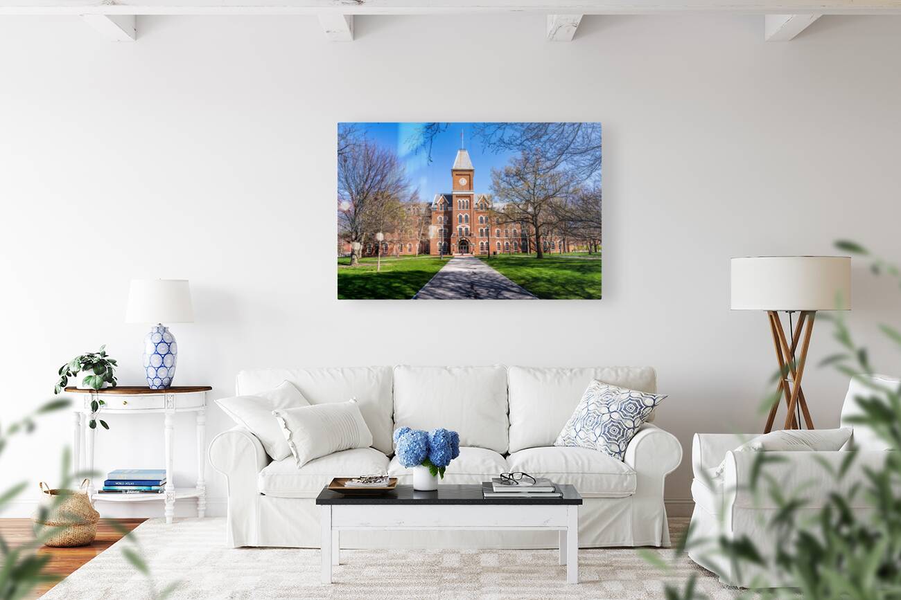 Facade of iconic University Hall on the Oval at OSU in Columbus by ...