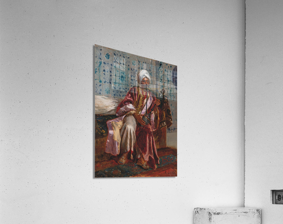 Rudolf Ernst 1854 1932 Arab smoking a nargilah by TOPARTGALLERY Wall Art