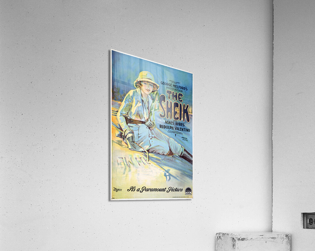 Cinema Poster 1920s The Sheik with Agnes Ayre by TOPARTGALLERY Wall Art