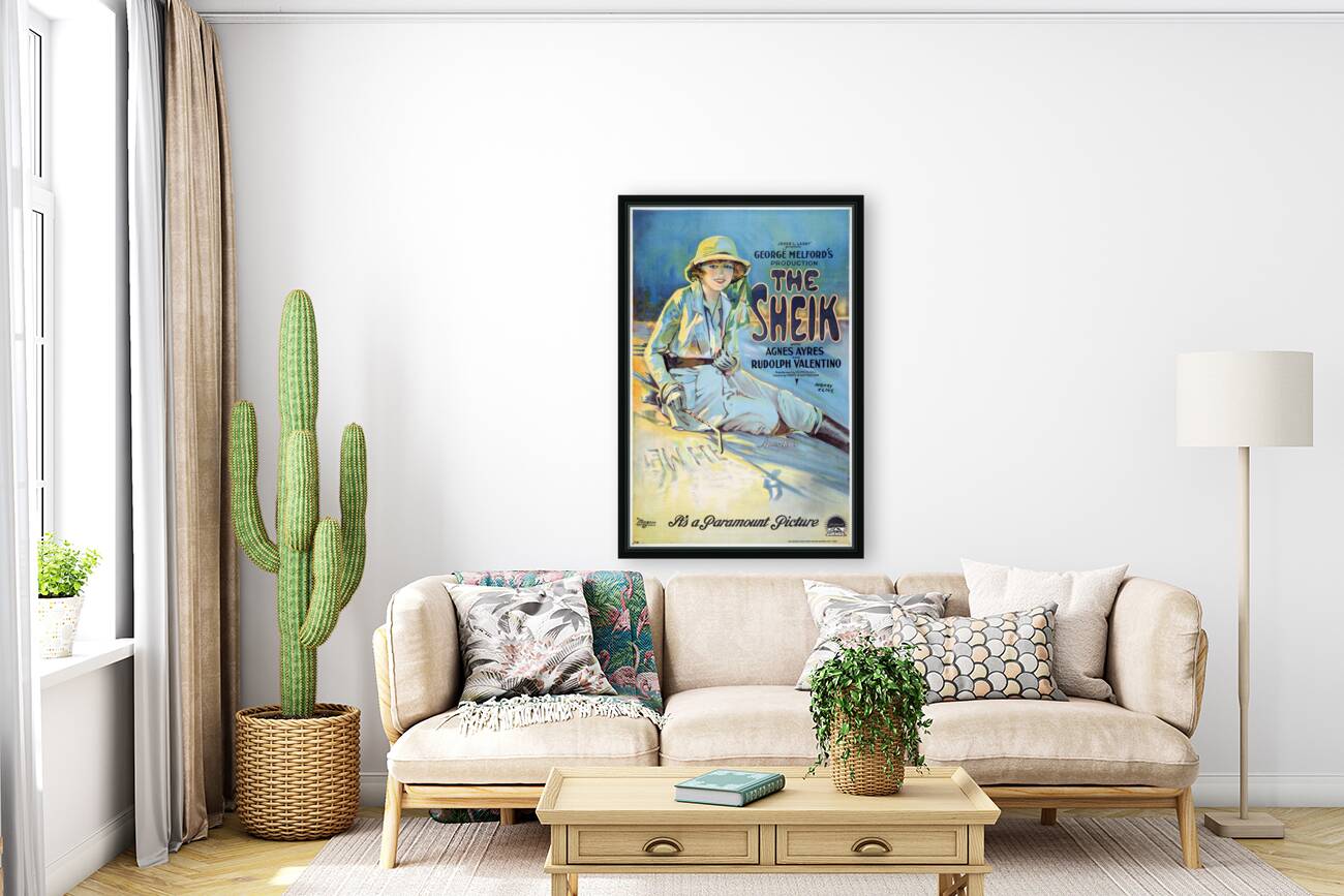 Cinema Poster 1920s The Sheik with Agnes Ayre by TOPARTGALLERY Wall Art