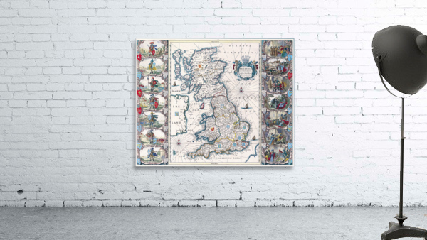 Old Map 86 by TOPARTGALLERY Wall Art