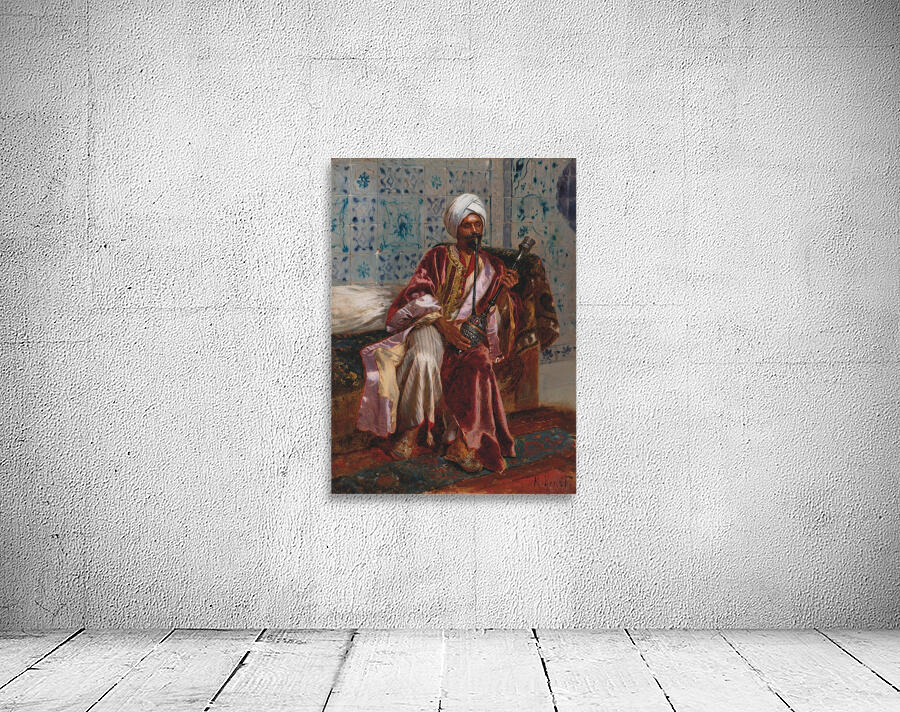 Rudolf Ernst 1854 1932 Arab smoking a nargilah by TOPARTGALLERY Wall Art
