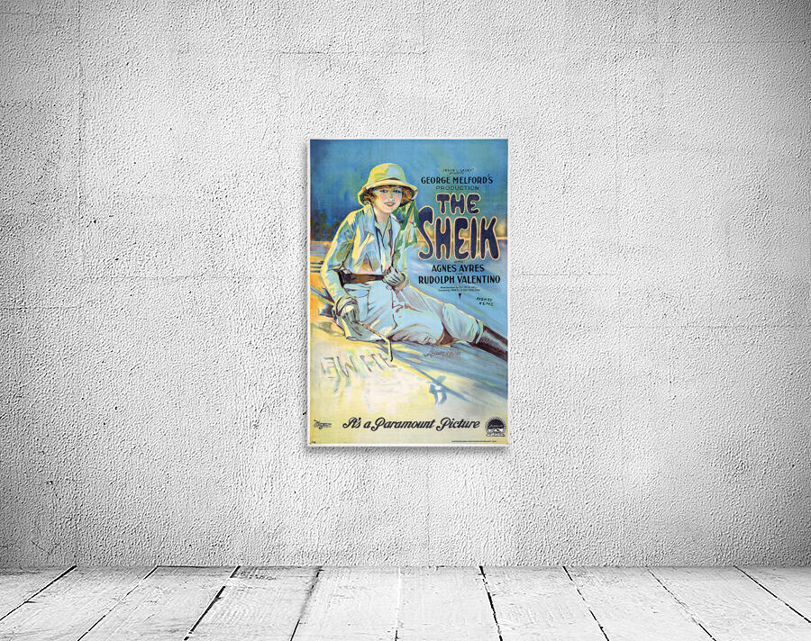 Cinema Poster 1920s The Sheik with Agnes Ayre by TOPARTGALLERY Wall Art