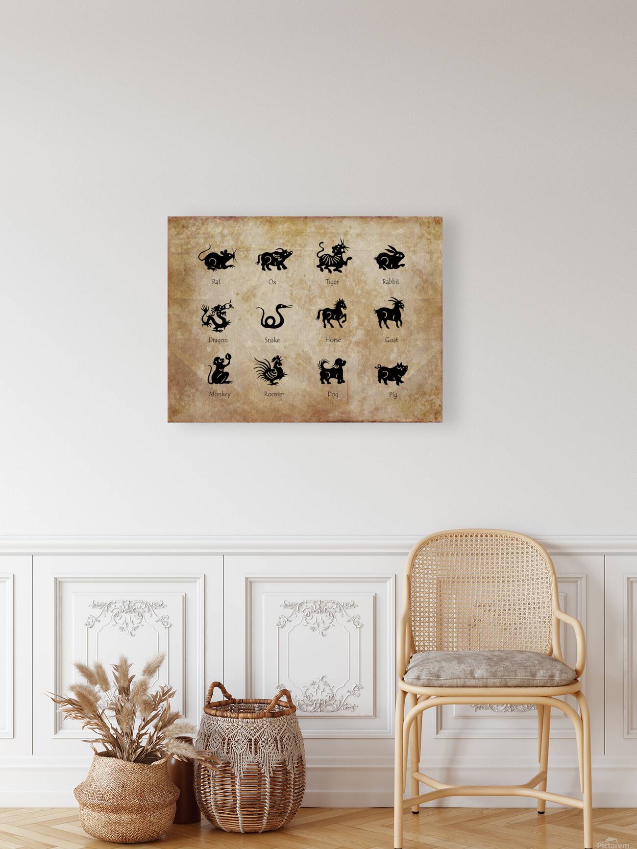 Animals of the Chinese zodiac by DELPHIMAGES Wall Art