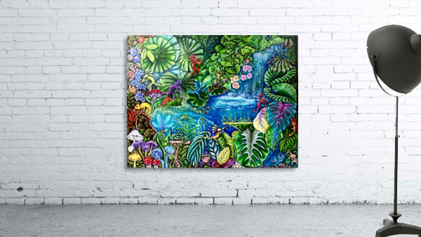 Forest creatures having fun in the forest by deCaso Art Wall Art
