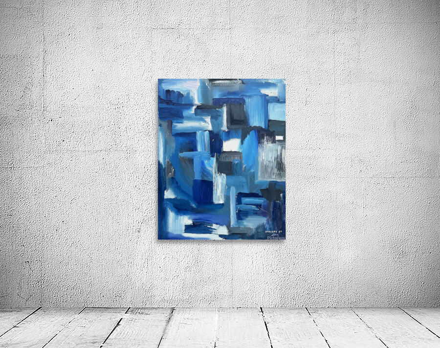 Shades of Blue Abstract by JazzArt Wall Art