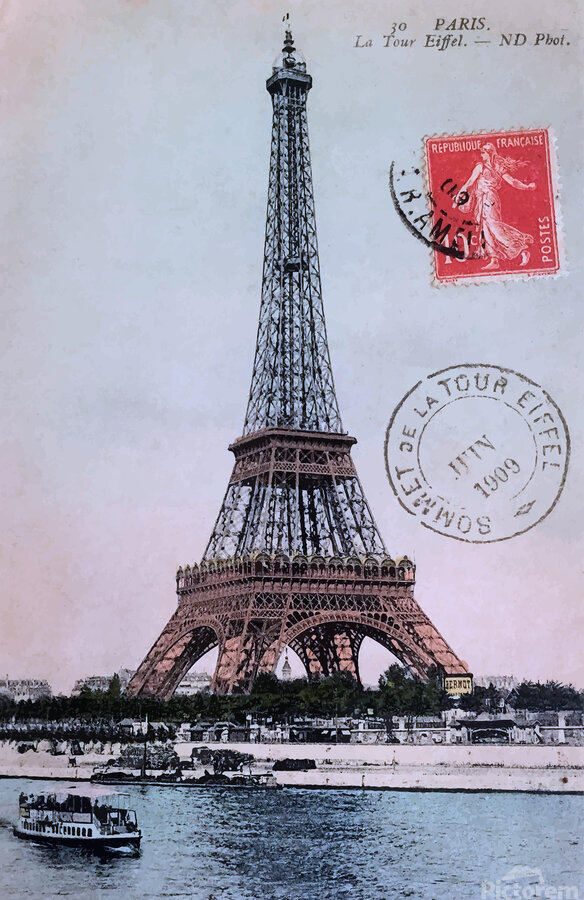 paris postcard print