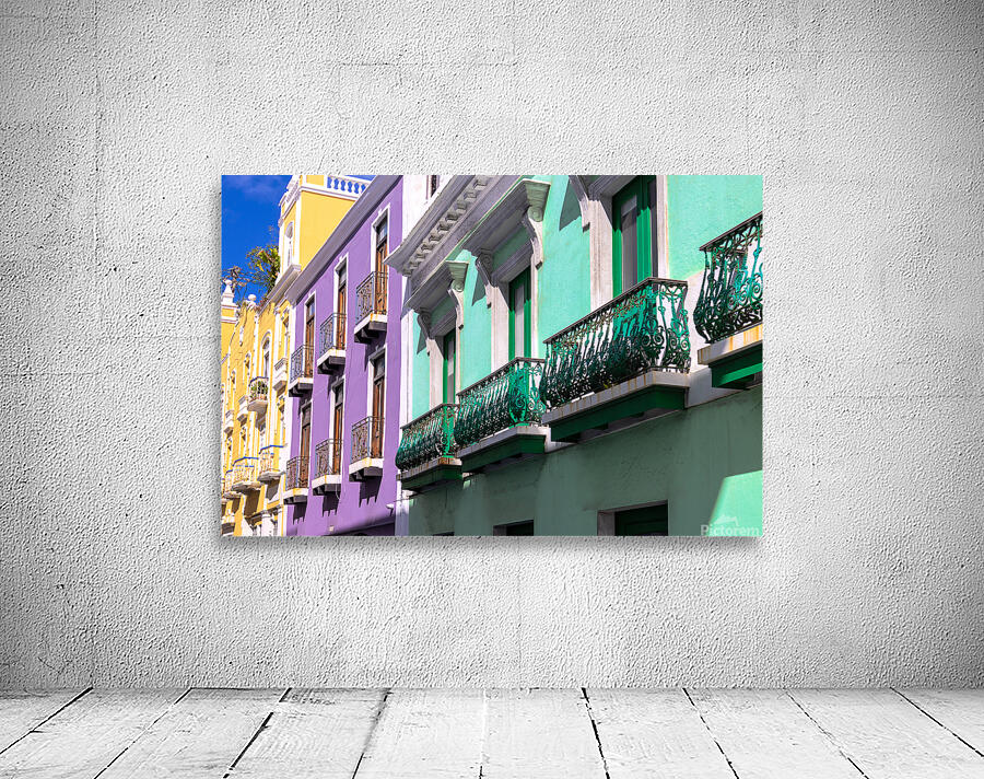 Puerto Rico colorful colonial architecture in historic city center by ...