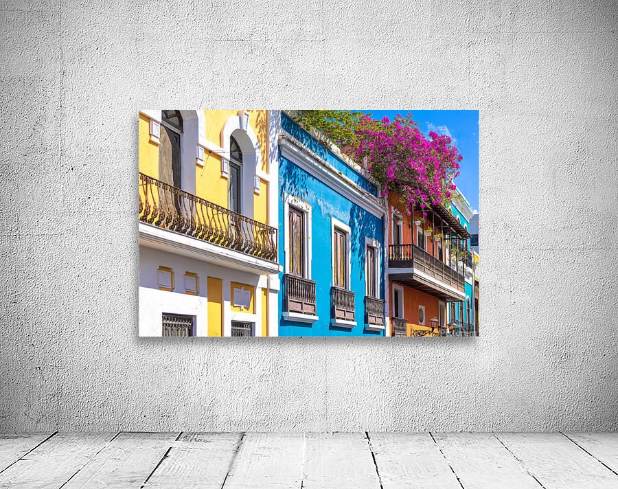 Puerto Rico colorful colonial architecture in historic city center by ...