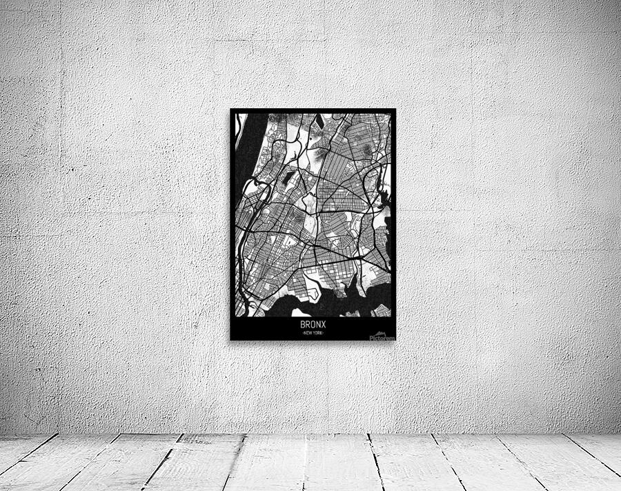 Bronx USA City Street Map by Point Art Wall Art
