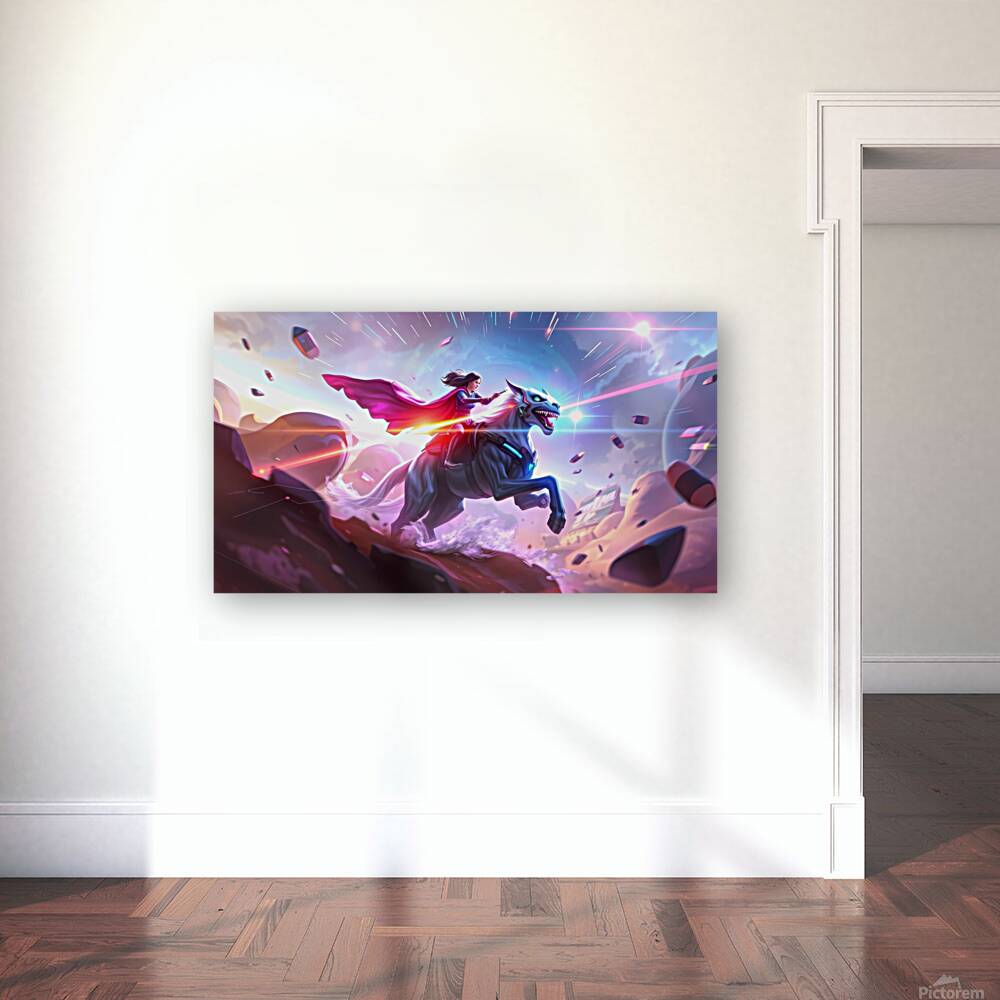 futuristic sci fi style bright lens flare light by Dosup Wall Art