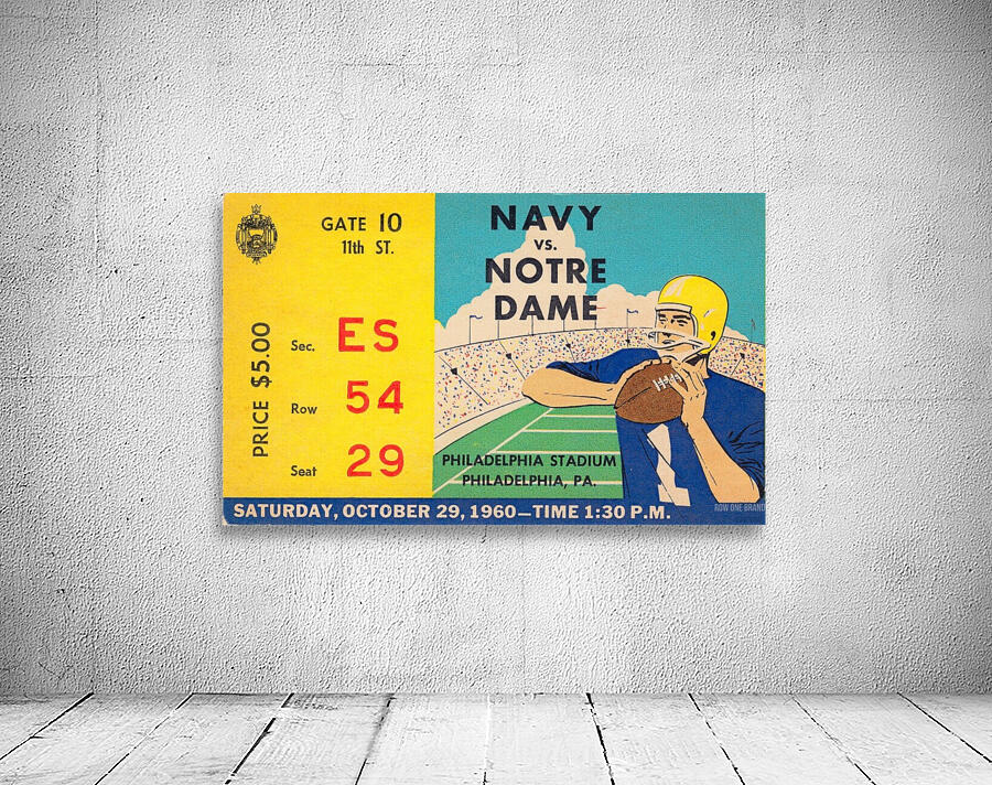 1960_College_Football_Notre Dame vs. Navy_Municipal Stadium_Row One ...