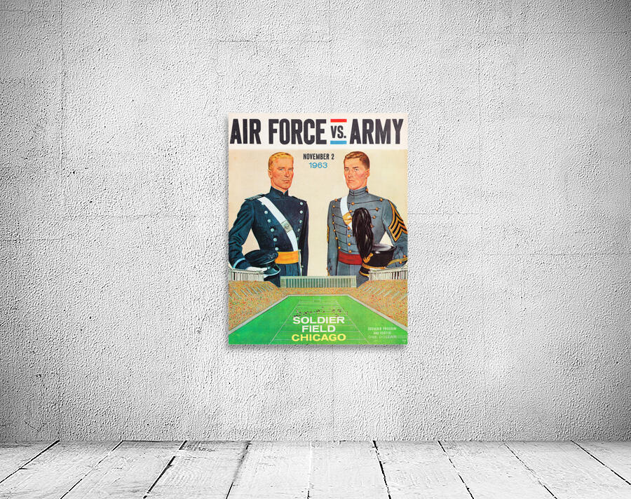 1963 Air Force vs. Army Football Program Cover Art by Row One Brand ...