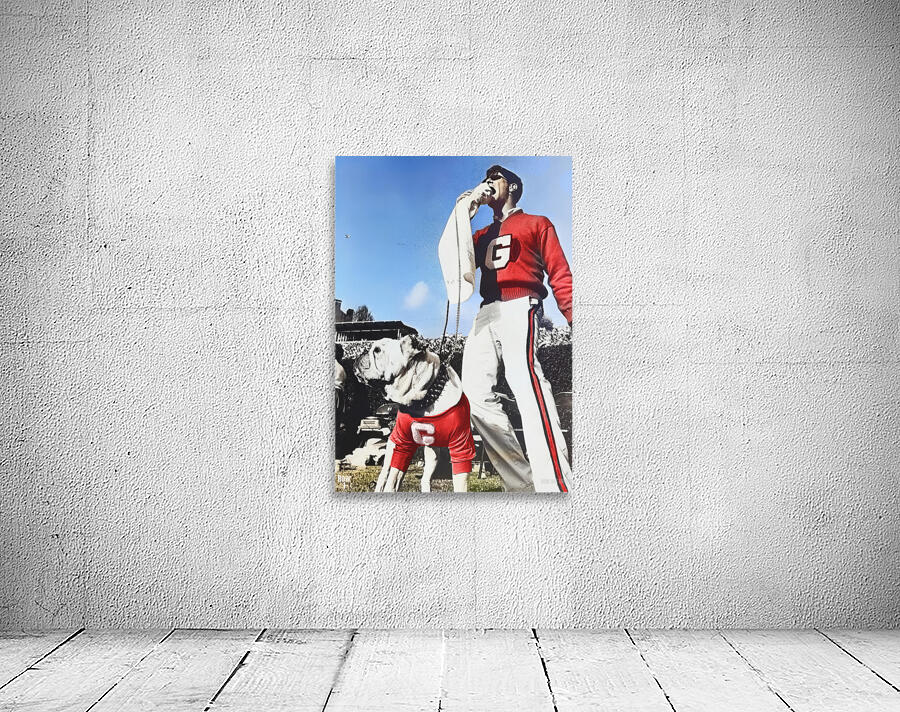 Vintage Georgia Football Gameday Colorized Photo by Row One Brand Wall Art