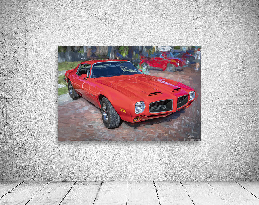 1970 Red Pontiac Firebird Ram Air Formula 400 X1 10 by Rich Franco Wall Art