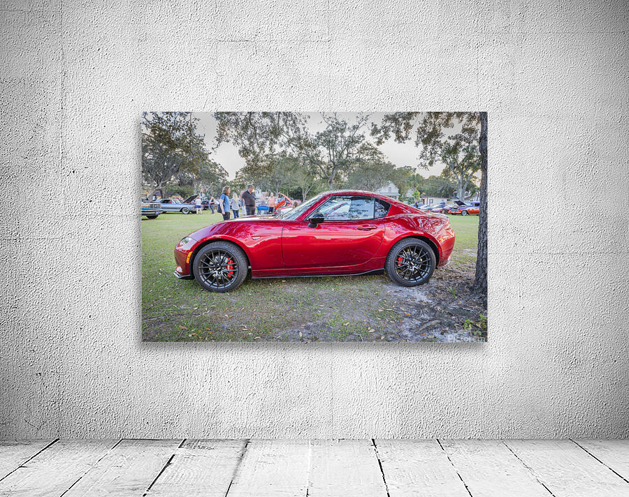 2019 Red Mazda Miata MX5 RF X106 by Rich Franco Wall Art