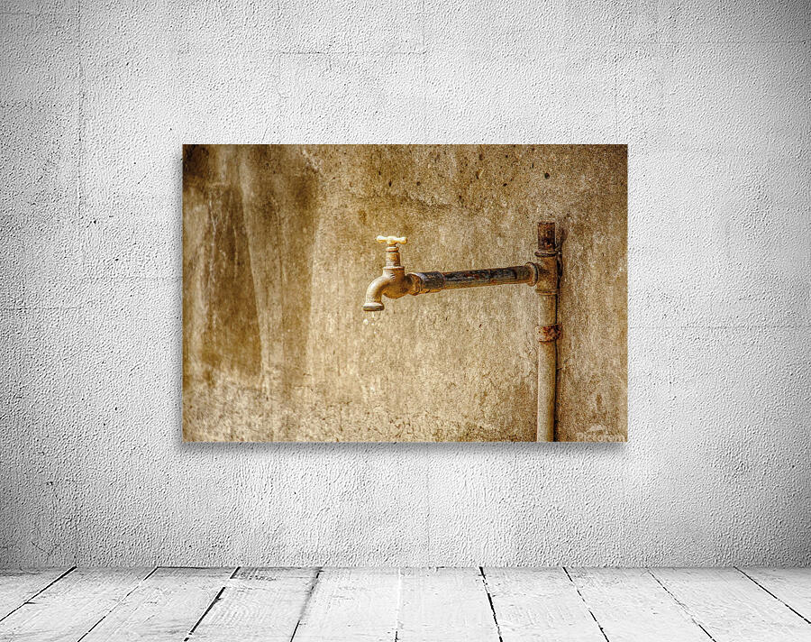 Water Dripping From an Old Rusty Spigot by Darryl Brooks Wall Art