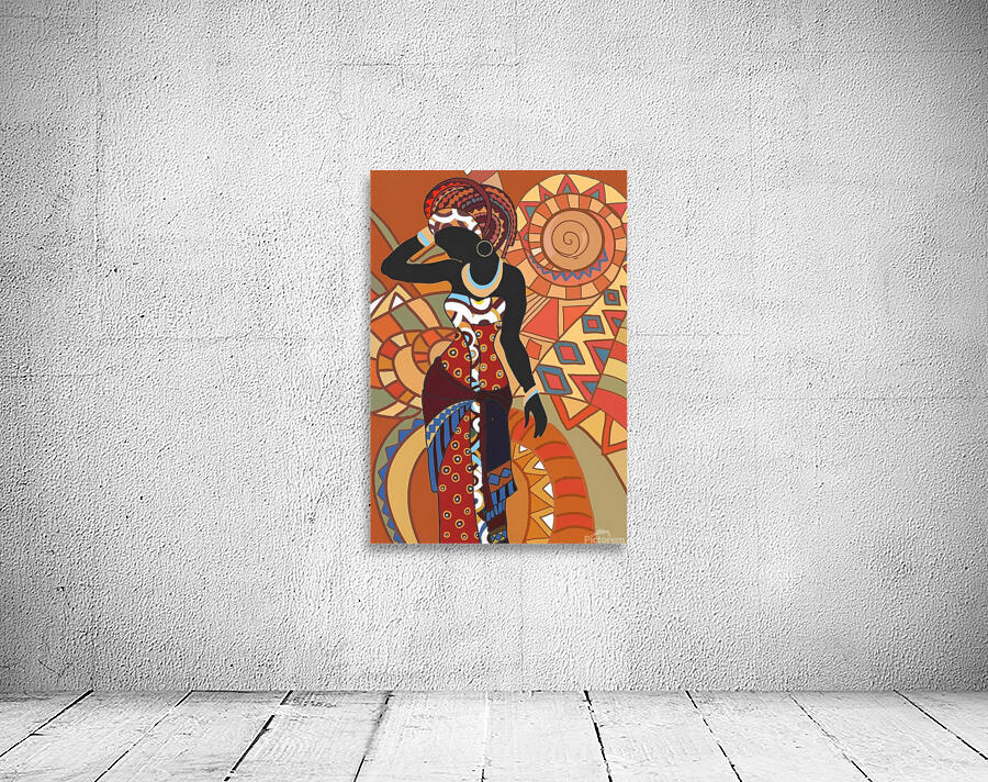 African Women Art Tribal drawing painting by Danendart Wall Art
