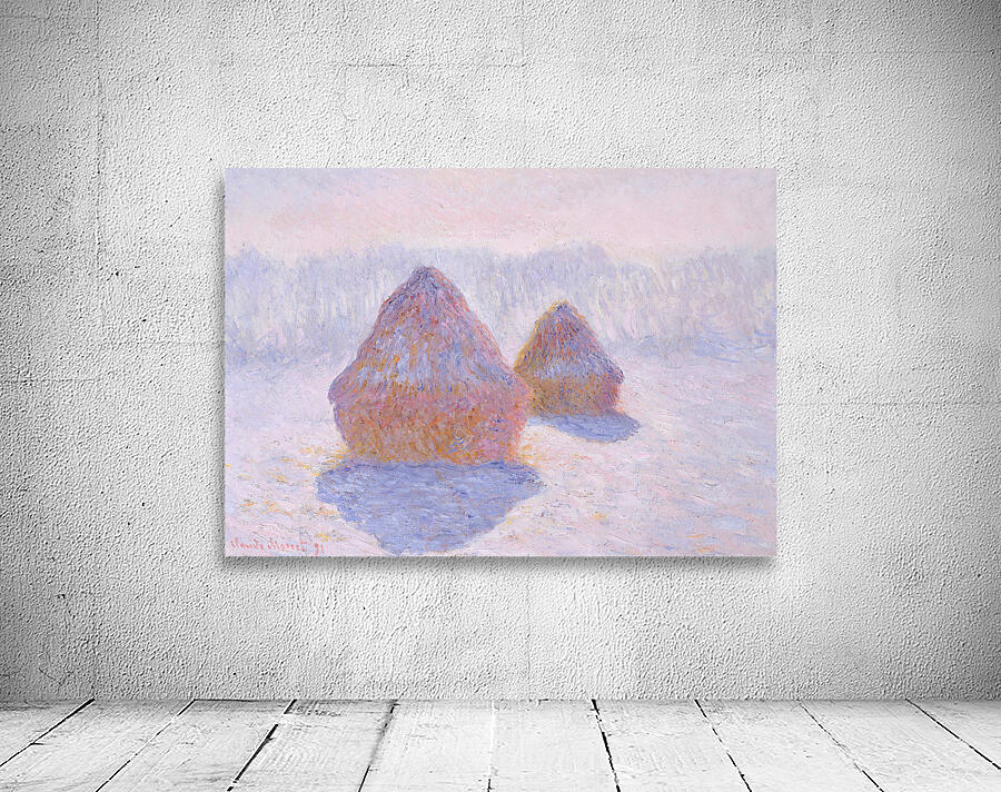 QCL 1137 – Wheatstacks by Claude Monet by Masterwork Reimagined Wall Art